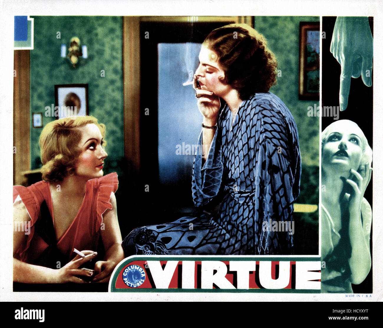 VIRTUE, from left, Carole Lombard, Mayo Methot, 1932 Stock Photo - Alamy