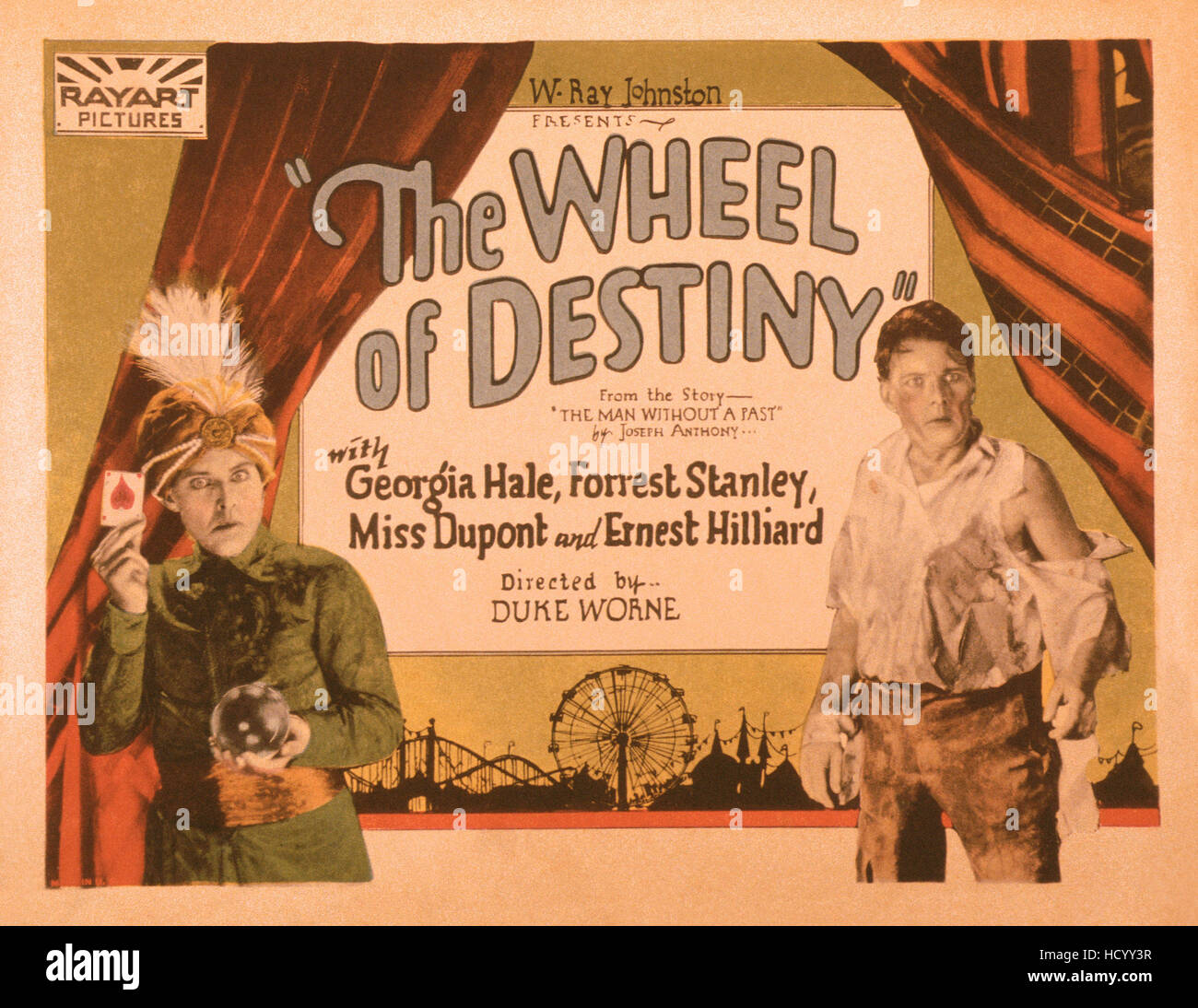 THE WHEEL OF DESTINY, US lobbycard, Forrest Stanley (right), 1927 Stock ...