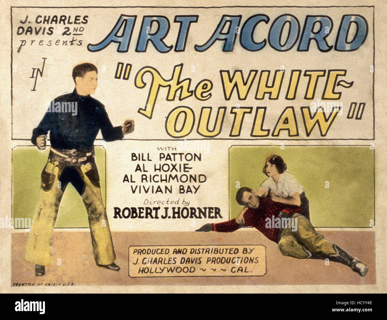 THE WHITE OUTLAW, US poster, from left: Art Acord, Bill Patton, Vivian ...