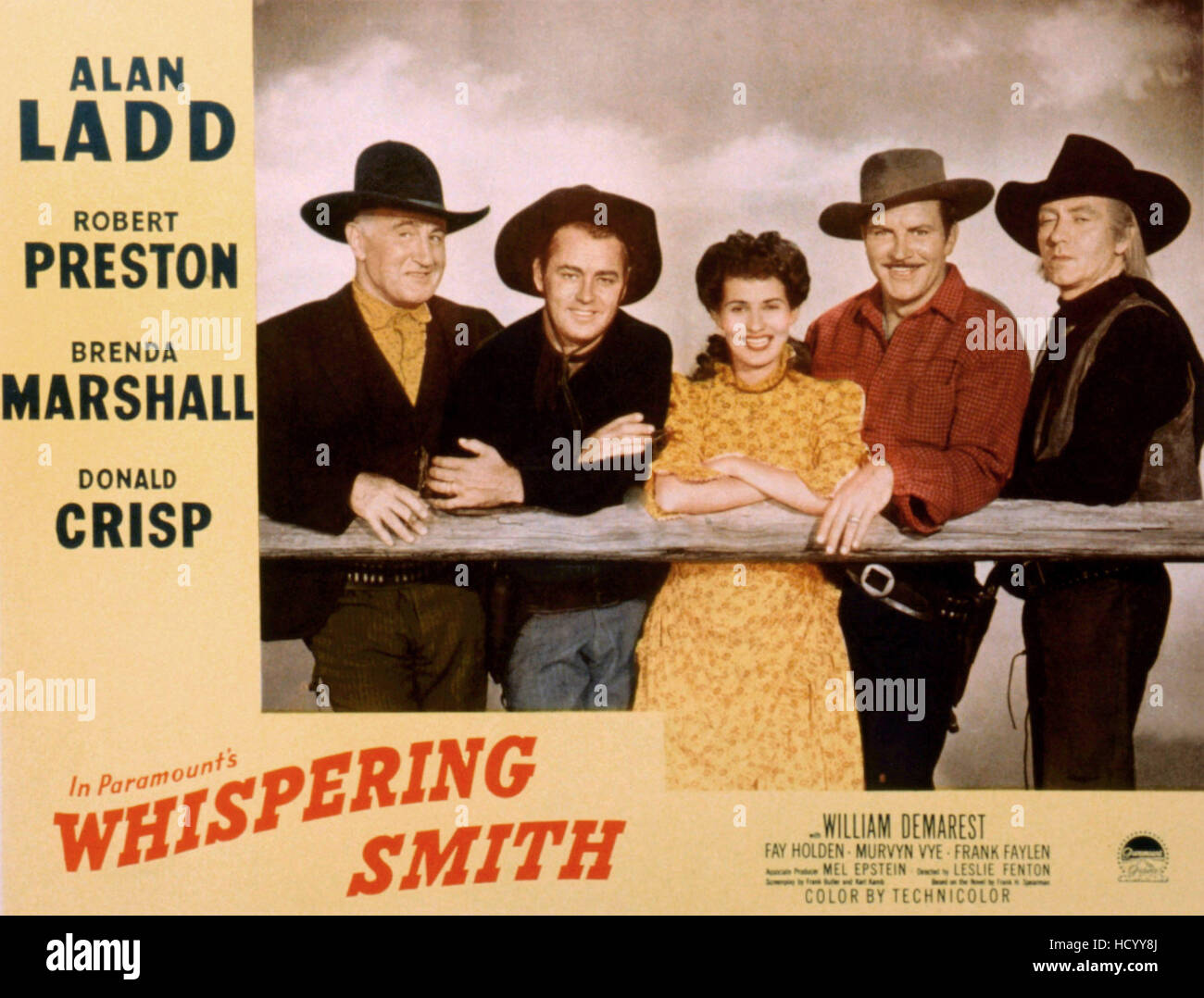 WHISPERING SMITH, Donald Crisp, Alan Ladd, Brenda Marshall, Robert Preston, Frank Faylen, 1948 ...