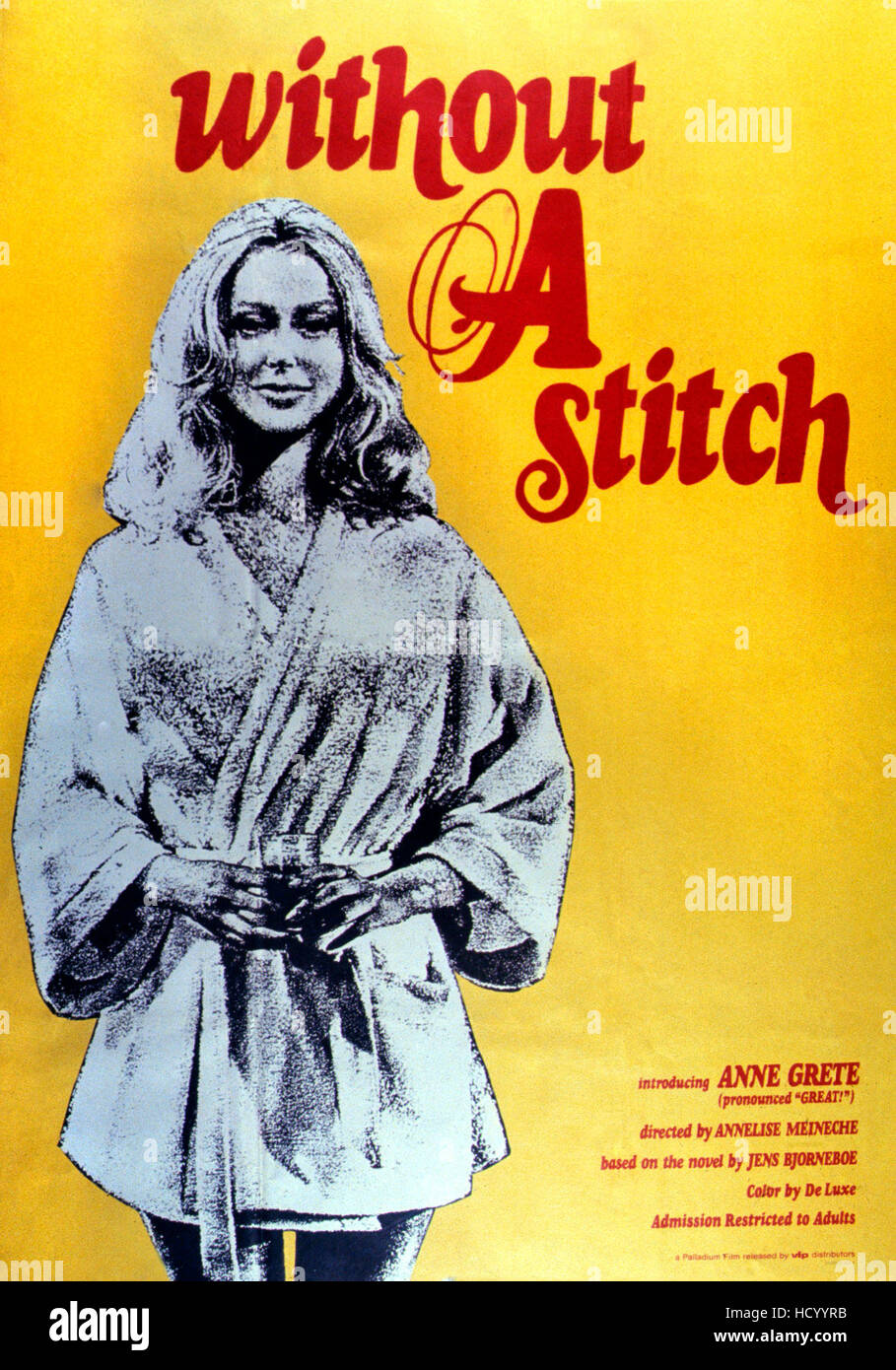 WITHOUT A STITCH, (aka UDEN EN TRAEVL), US poster, Anne Grete Nissen ...