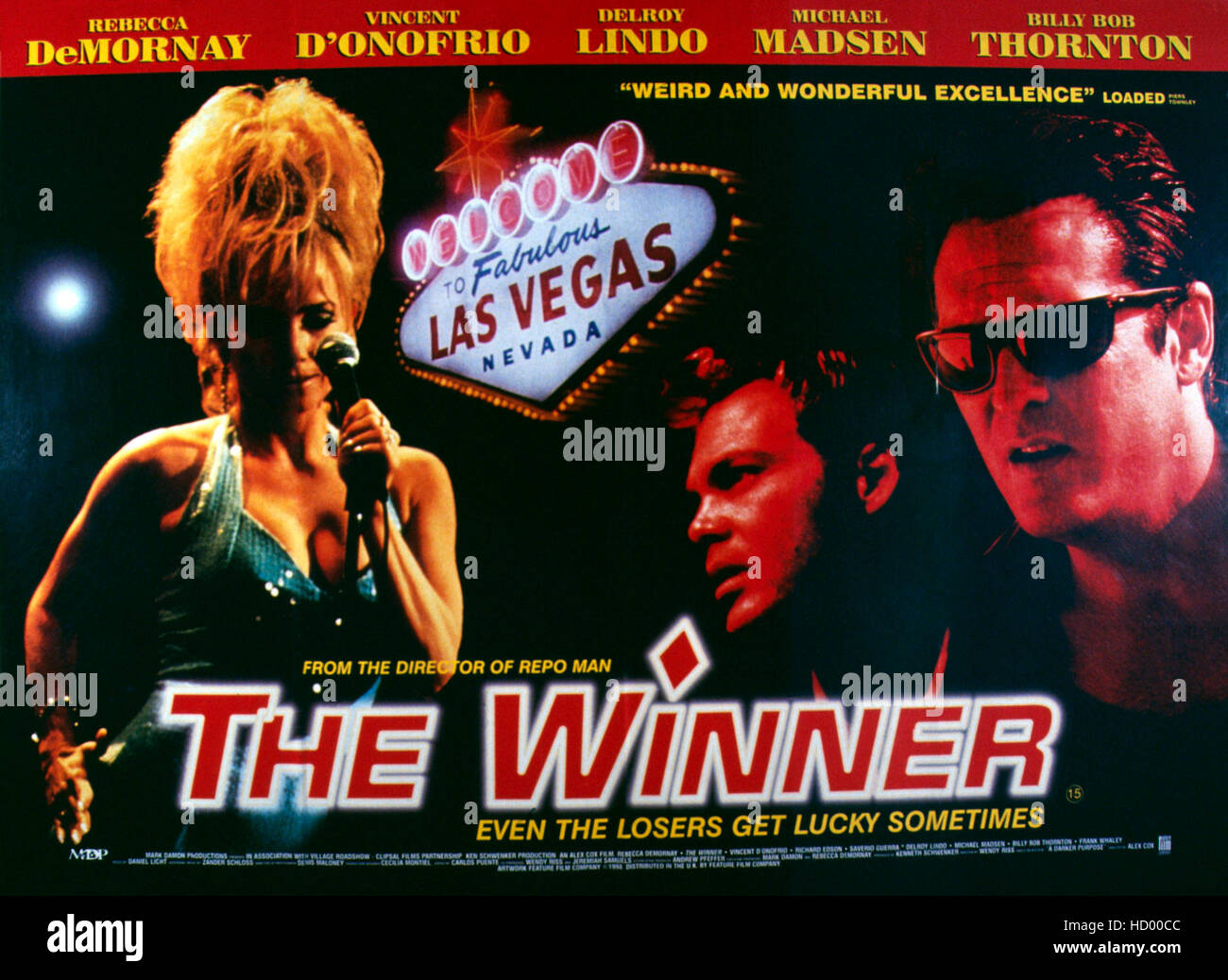 THE WINNER, British poster, from left: Rebecca De Mornay, Vincent D ...