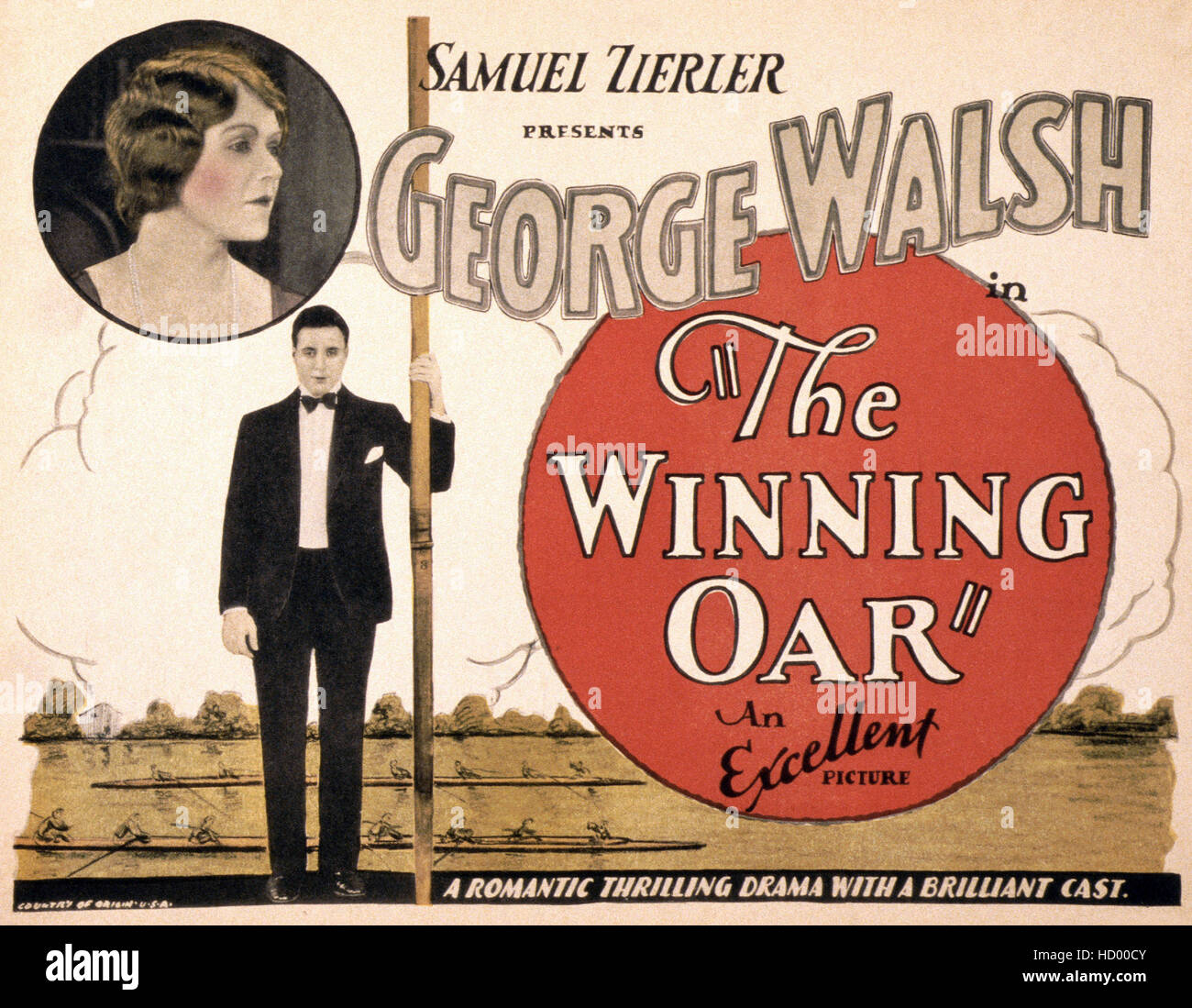 THE WINNING OAR, US poster, from left: Dorothy Hall, George Walsh, 1927 ...