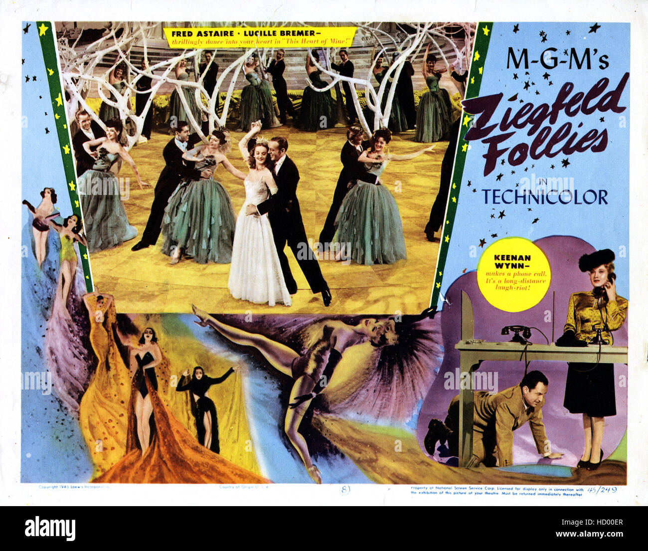 ZIEGFELD FOLLIES, from left, Lucille Bremer, Fred Astaire, Keenan Wynn ...