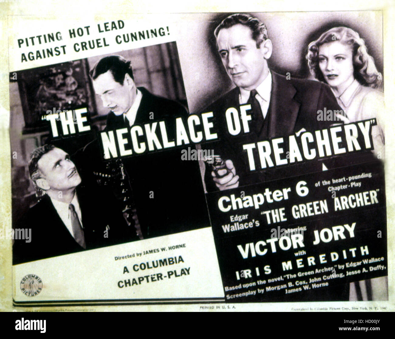 THE GREEN ARCHER, Forrest Taylor, Victor Jory, Iris Meredith, 1940 ...