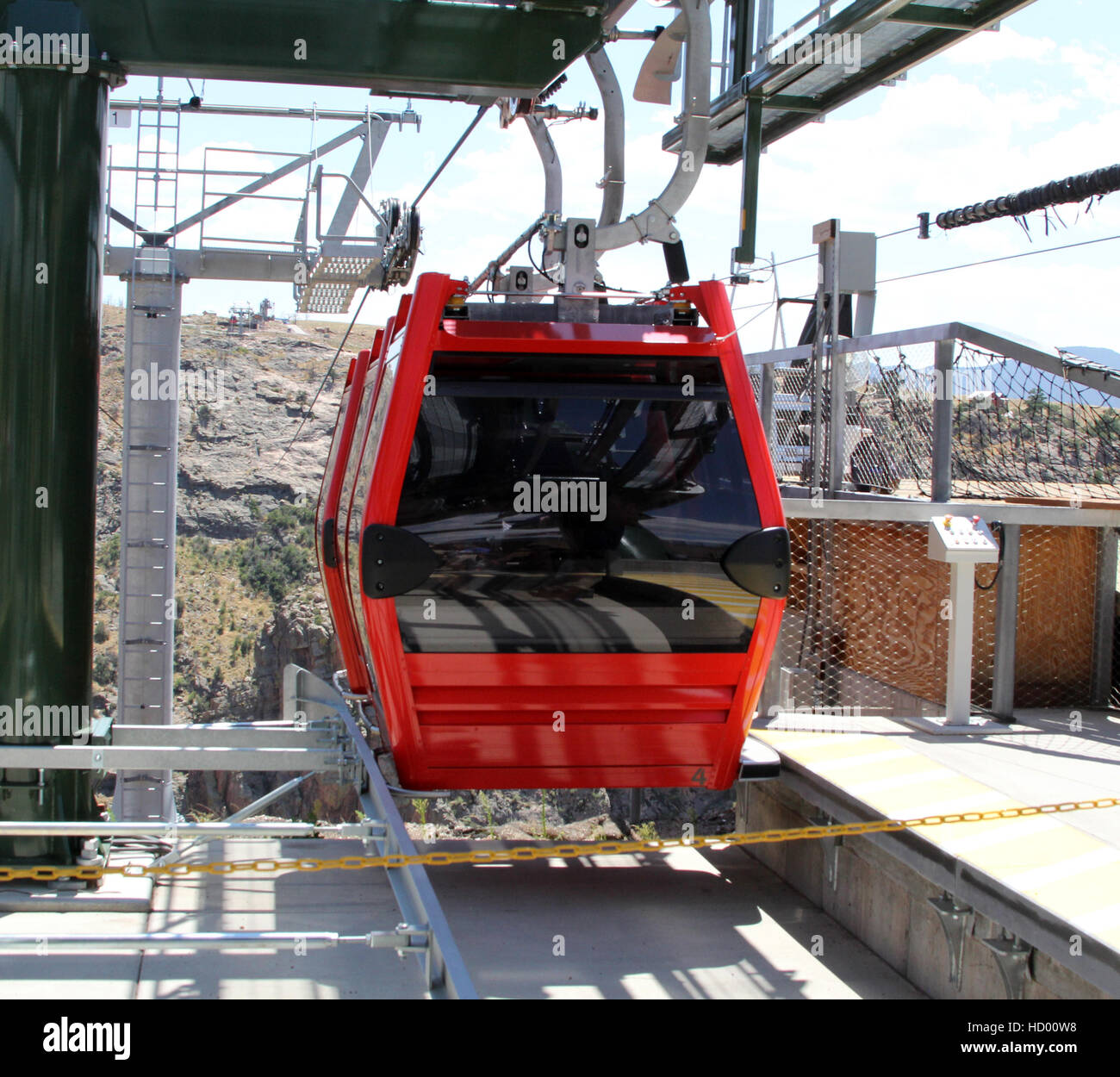 closeup of cable car at Royal Gorge Bridge park in Canon City, Colorado ...