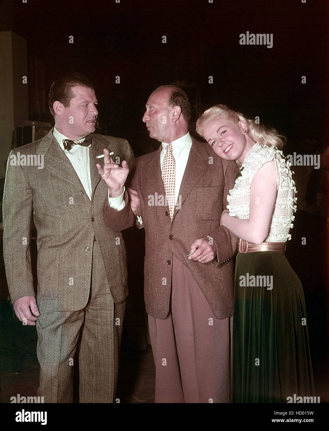 Jack Carson, director Michael Curtiz, Doris Day on the set of ROMANCE ...