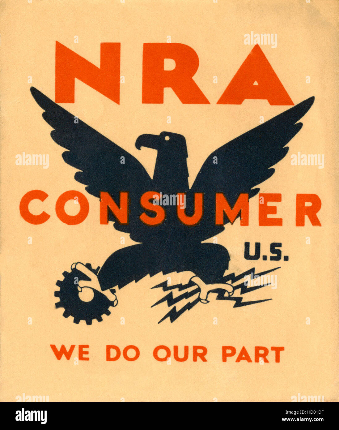 National Recovery Act (NRA) emblem, ca. 1933 Stock Photo - Alamy