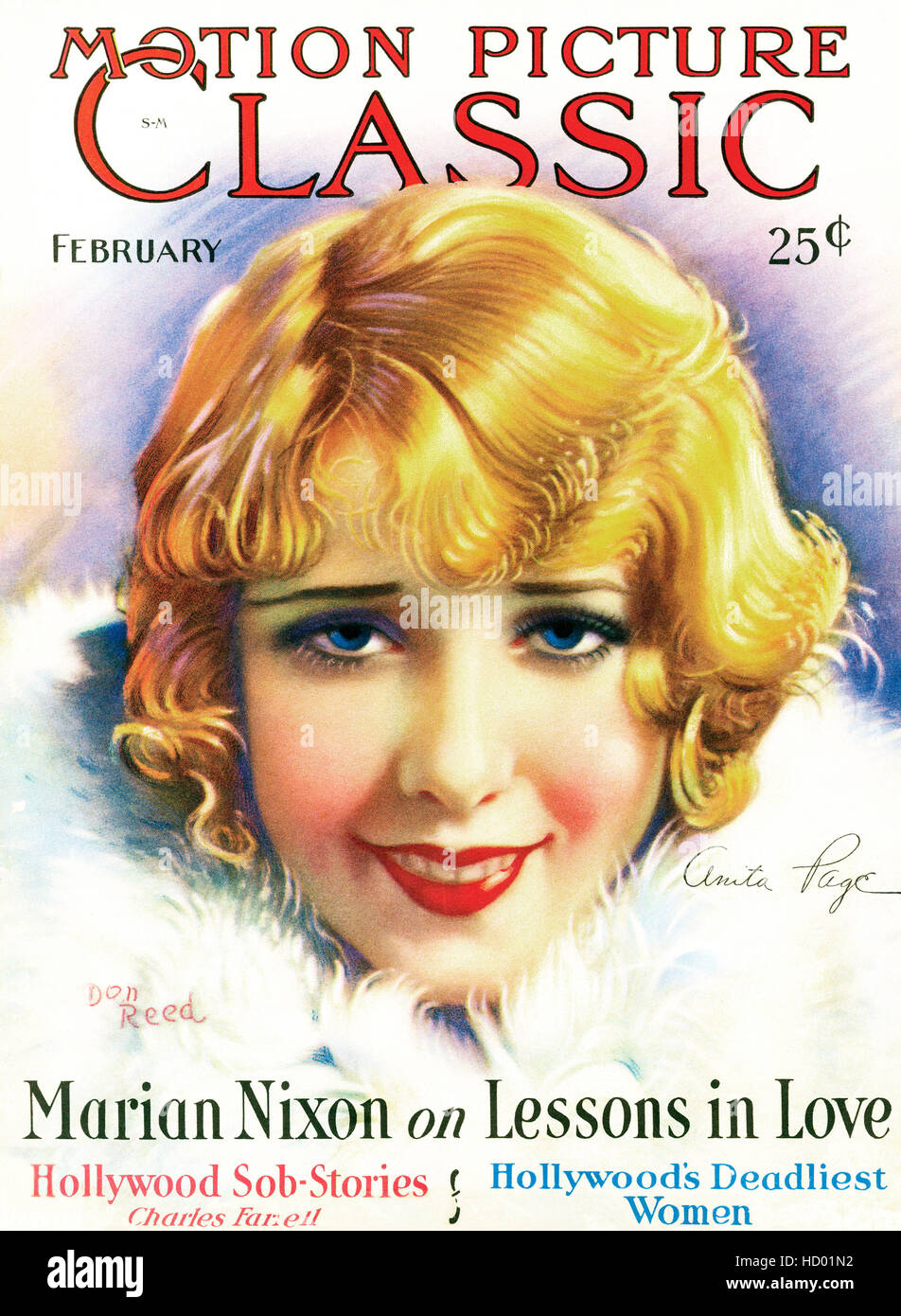 Anita Page, Motion Picture Classic magazine cover, February 1930 Stock ...