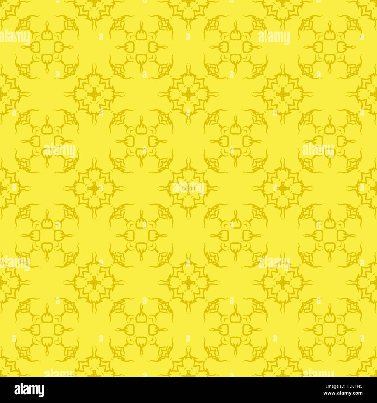 Yellow Ornamental Seamless Line Pattern Stock Photo - Alamy