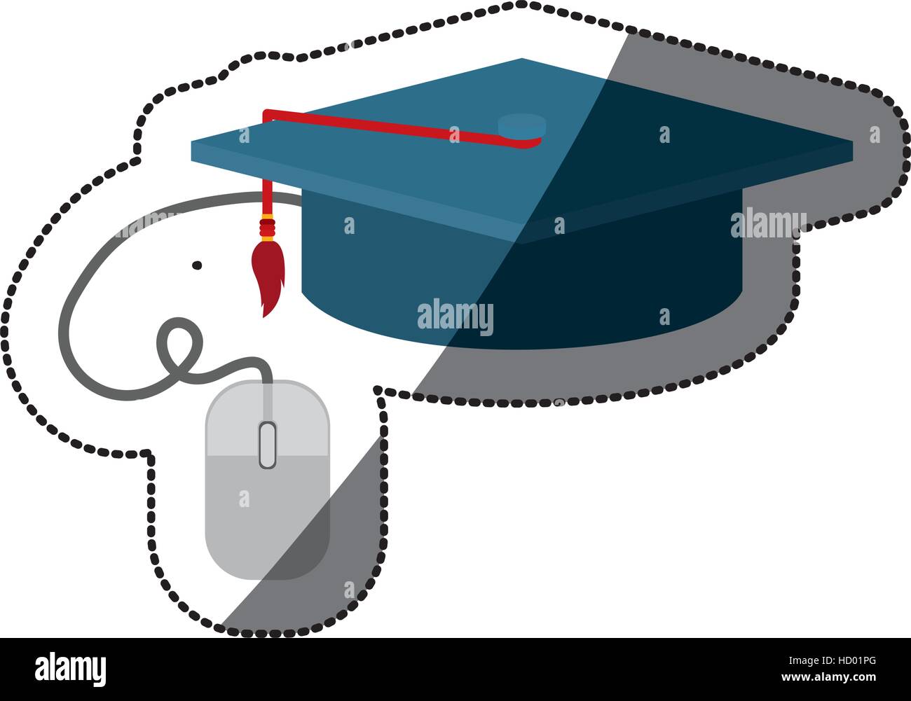 Isolated graduation cap and mouse design Stock Vector Image & Art - Alamy