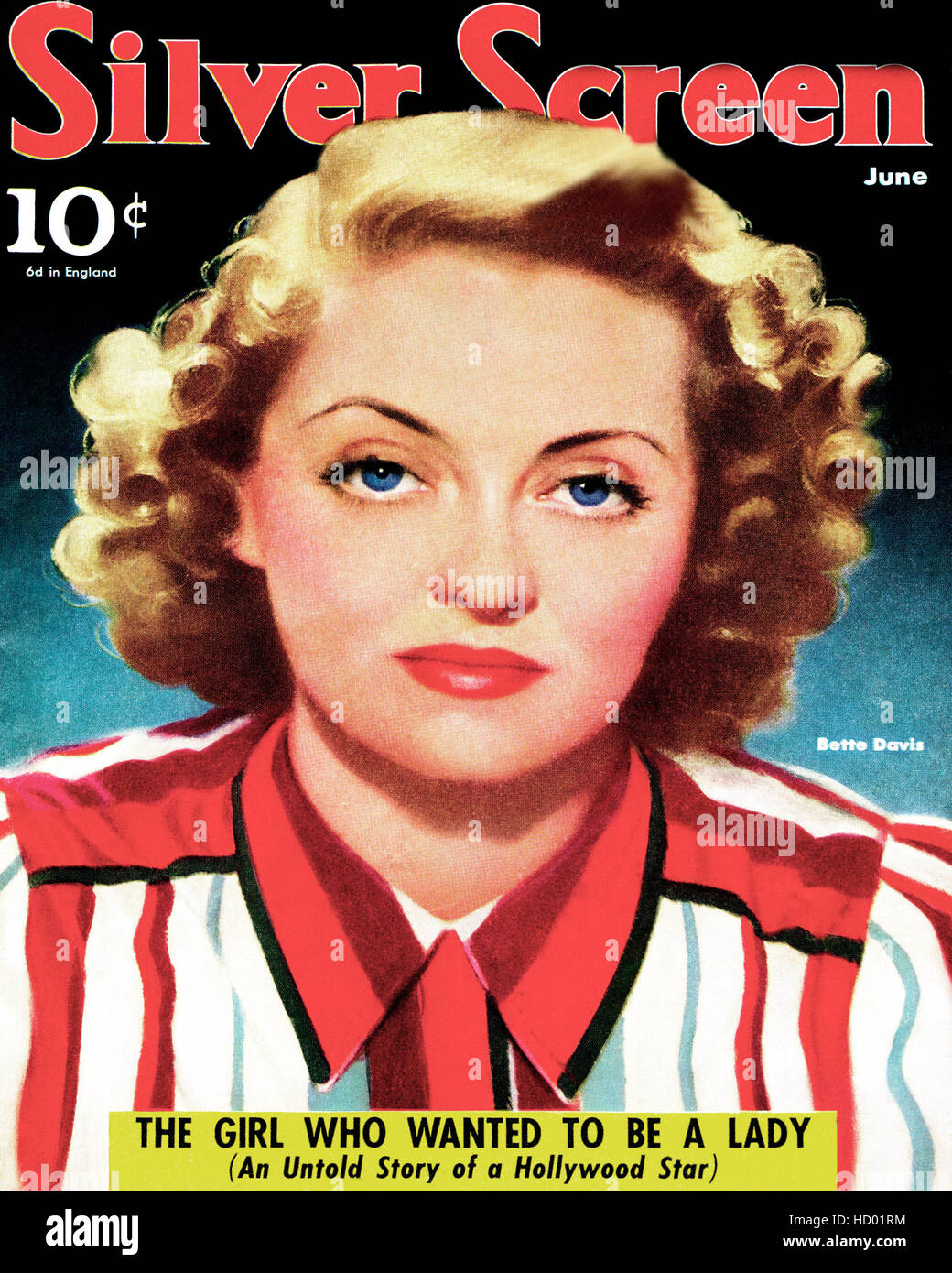 Bette Davis, Silver Screen magazine cover, June 1940 Stock Photo - Alamy