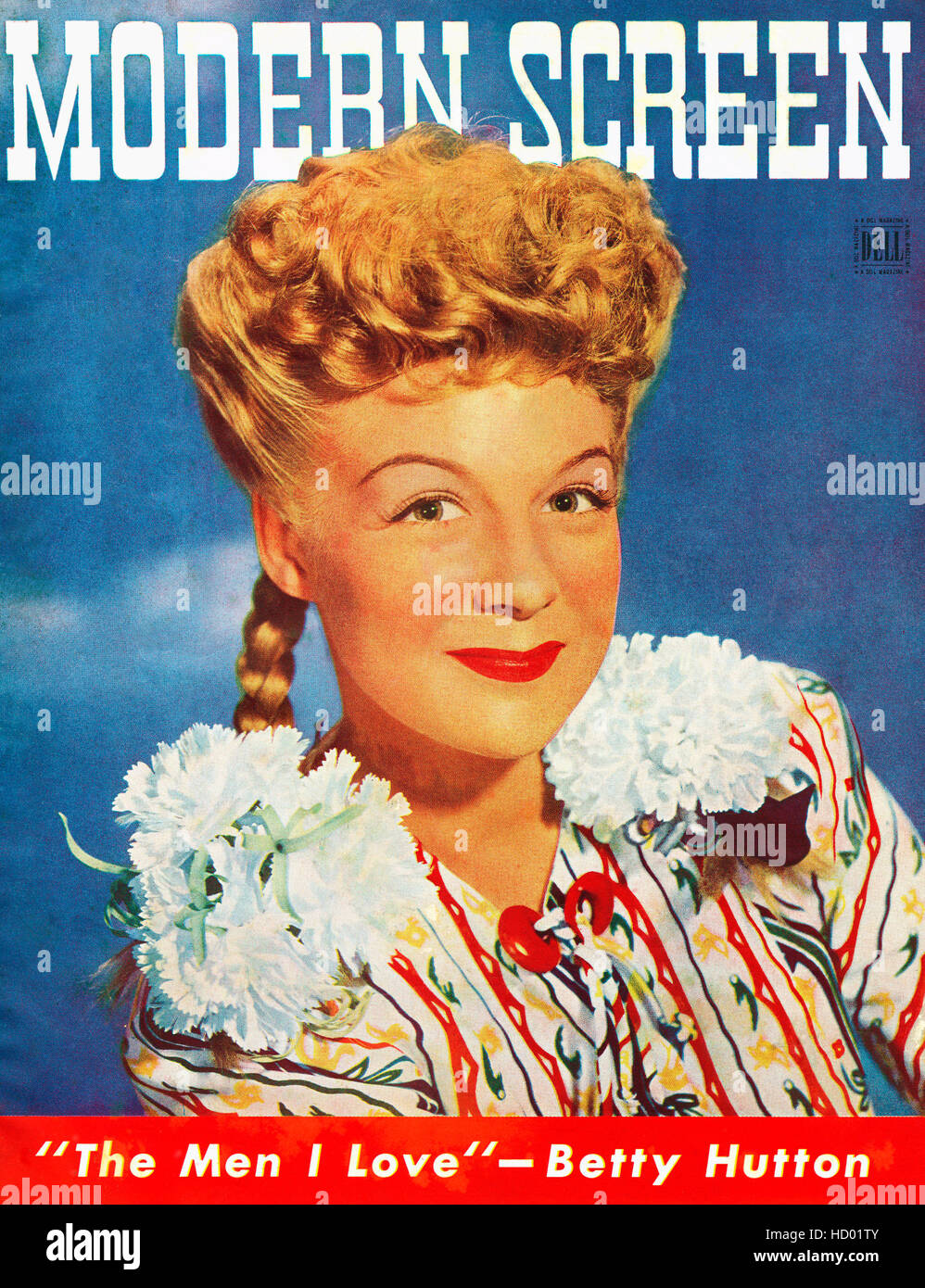 Betty Hutton, Modern Screen magazine cover, January 1944 Stock Photo ...