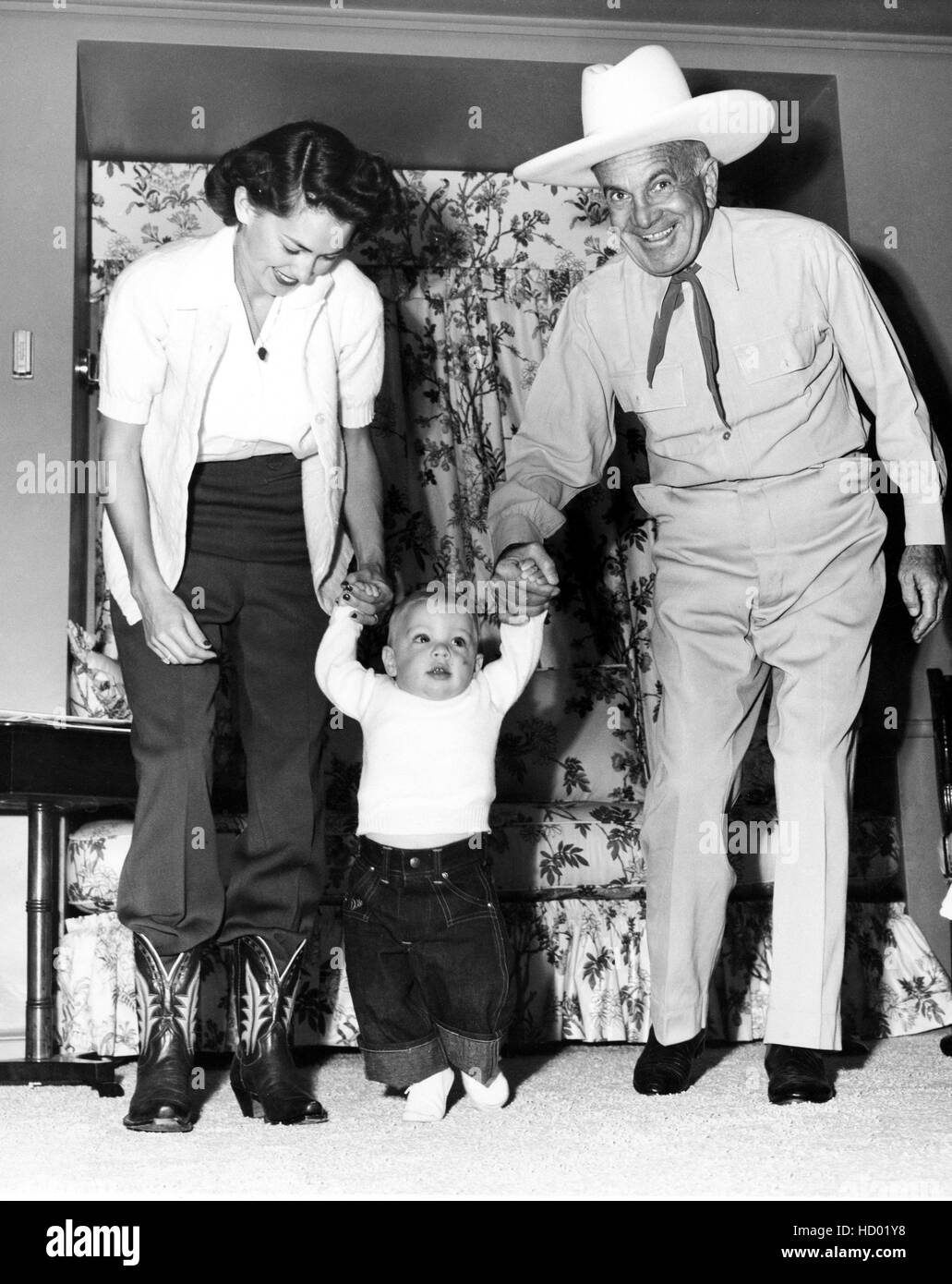 Al Jolson with fourth wife, Erle Chennault Galbraith, and their son Asa ...