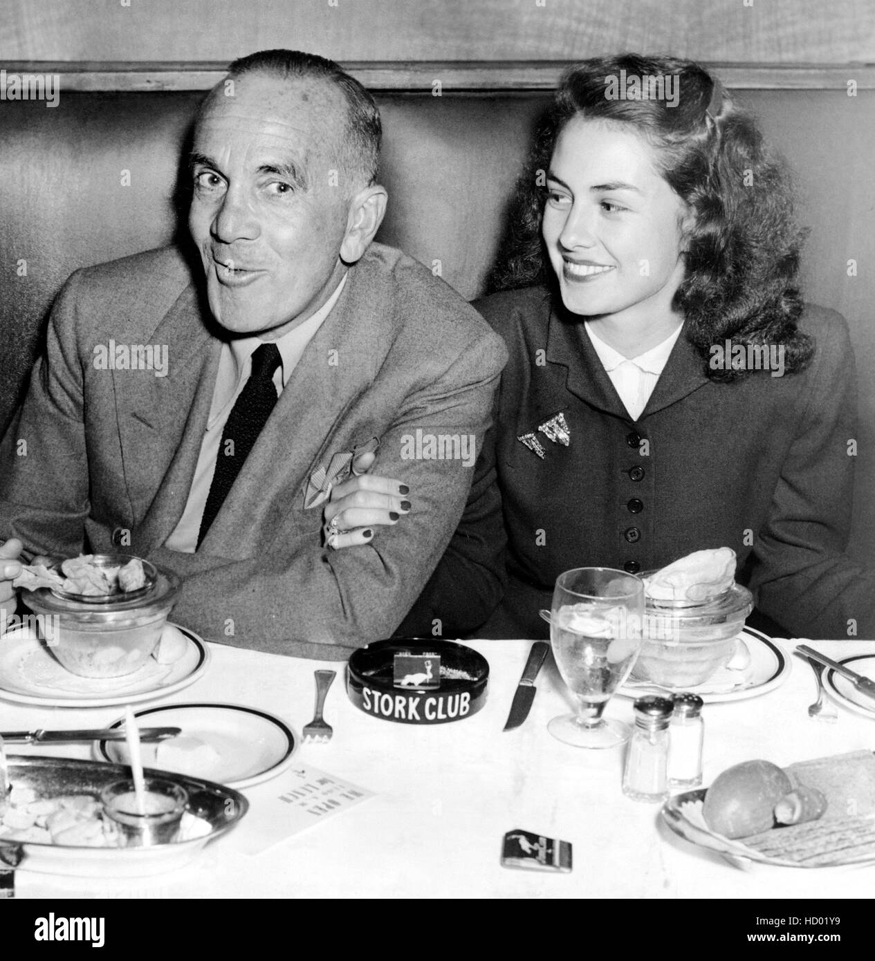Al Jolson with fourth wife, Erle Chennault Galbraith, late 1940s Stock ...