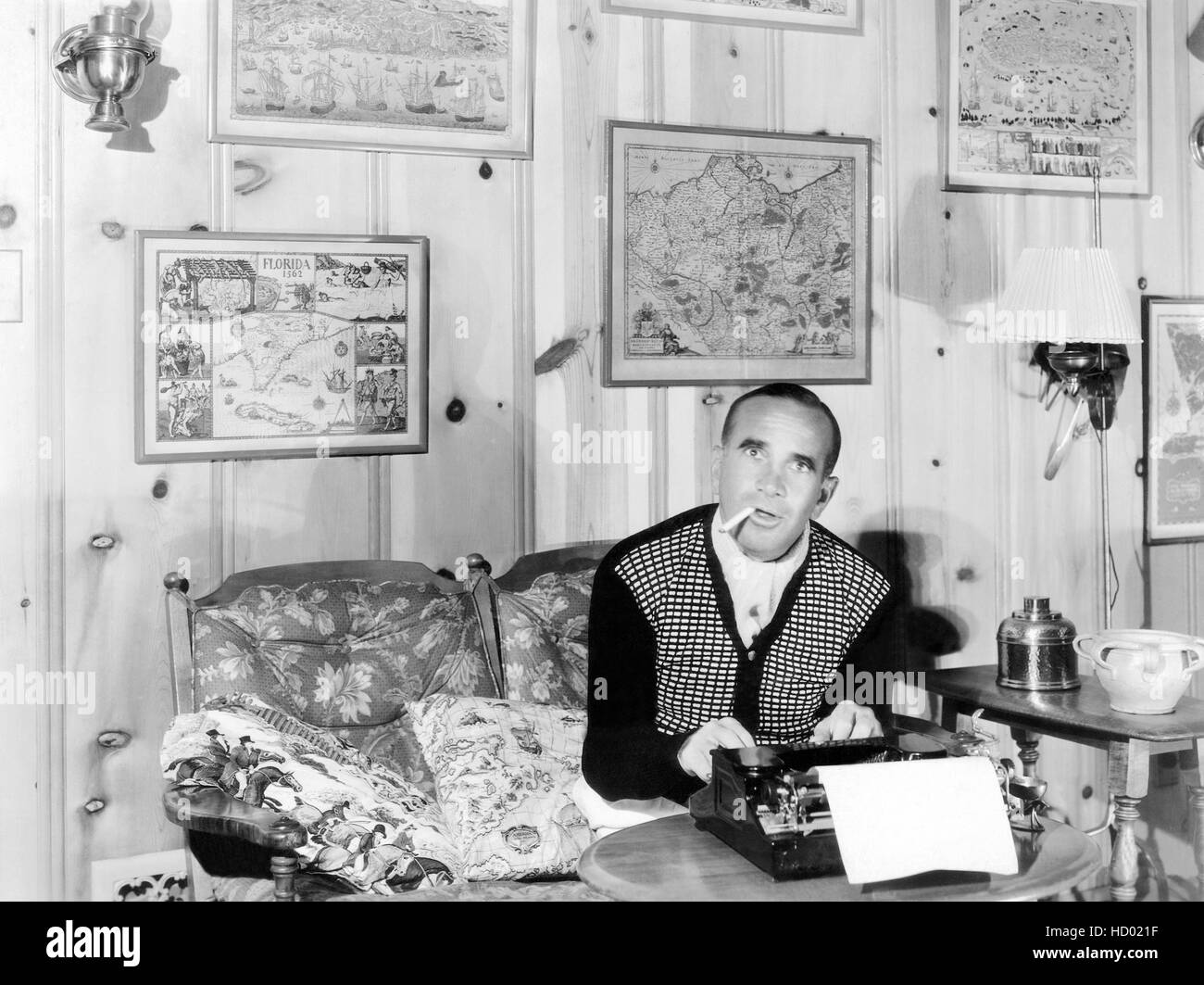 Al Jolson at home, 1930s Stock Photo - Alamy