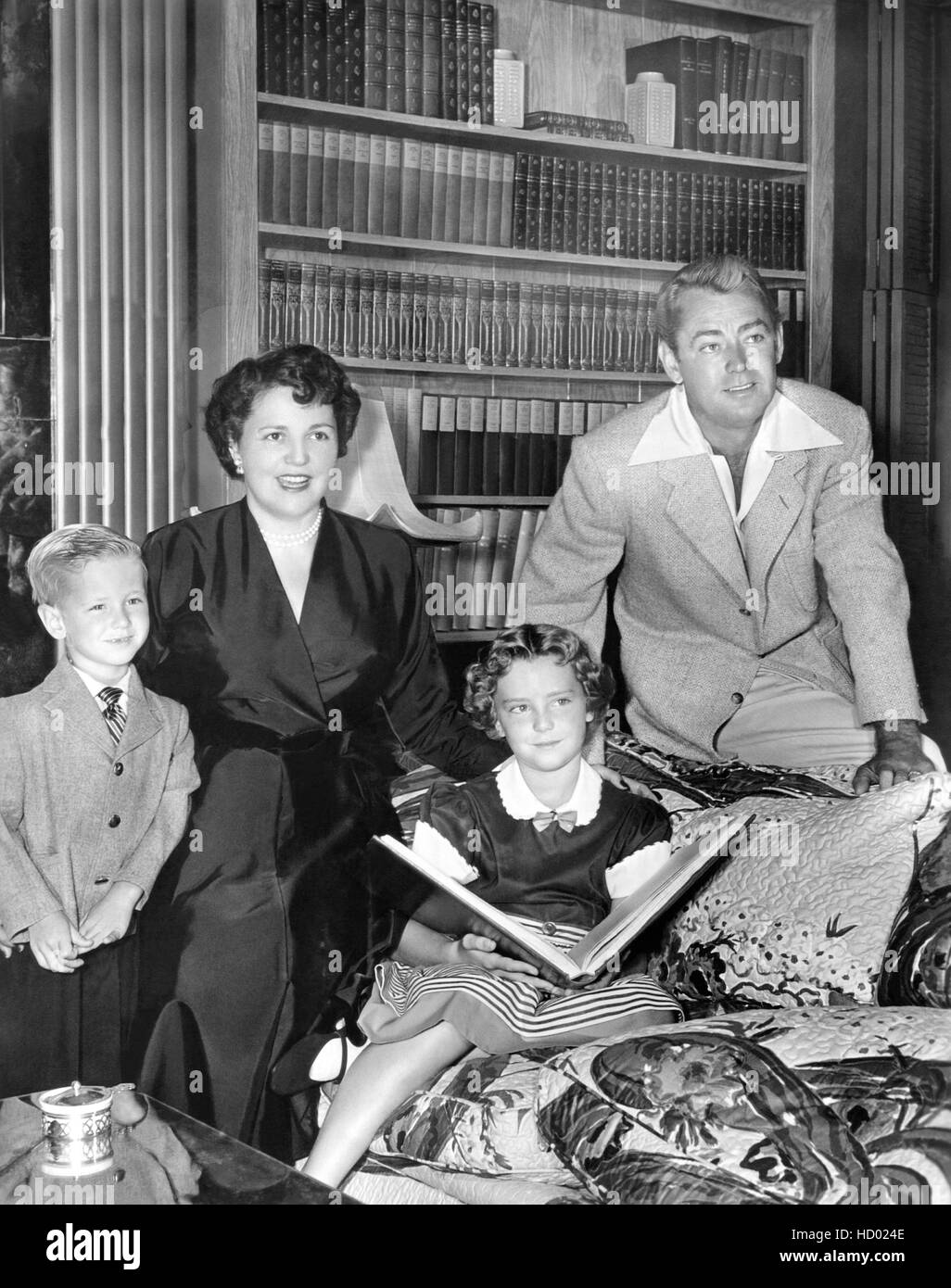 Alan Ladd, back right, with his wife, Sue Carol, and their children ...