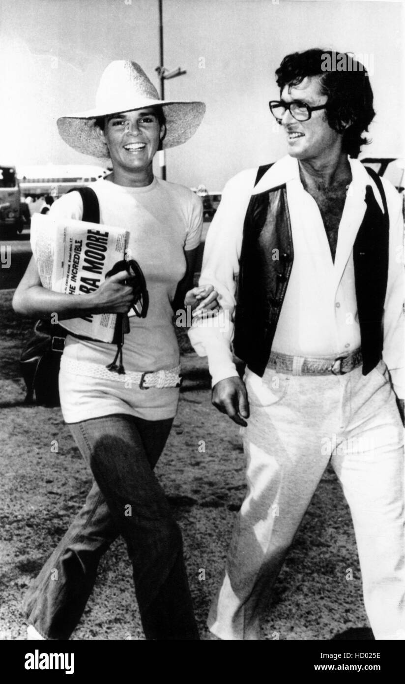 Ali MacGraw and her husband, Robert Evans, at the Rome, Italy airport ...