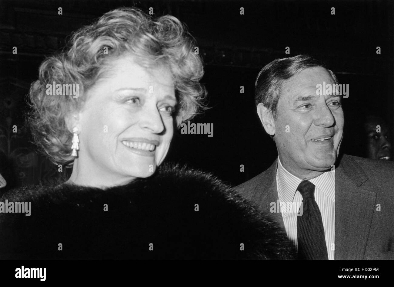 Spouses Alexis Smith, left, and Craig Stevens, ca. 1980s Stock Photo ...