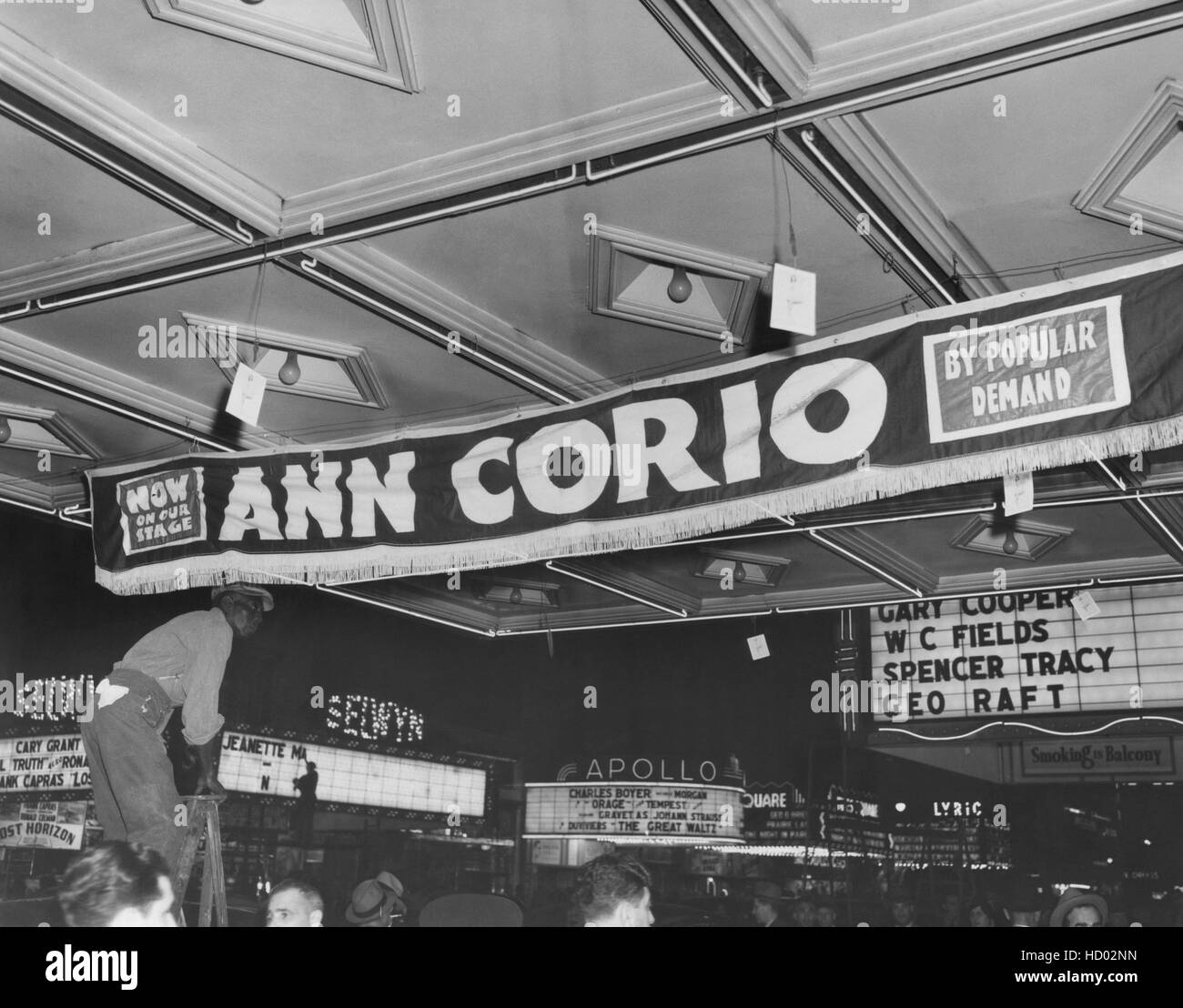 Banner advertising Ann Corio's stage show at a theater on 42nd Street ...