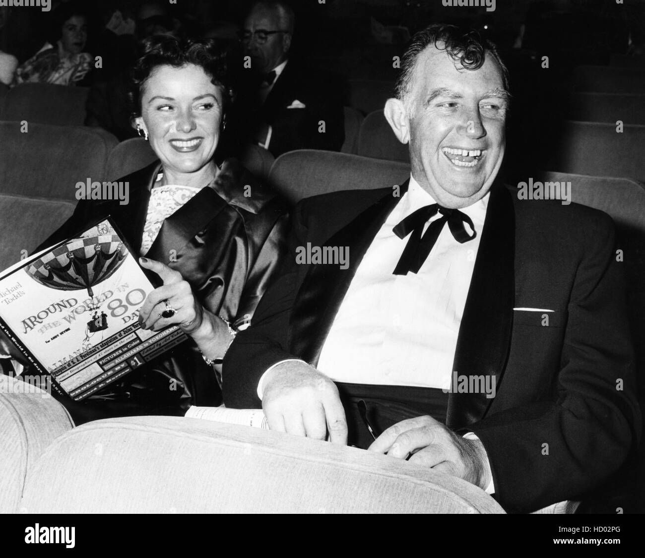 From left: Dorothy Devien, Andy Devine at the premier of AROUND THE ...