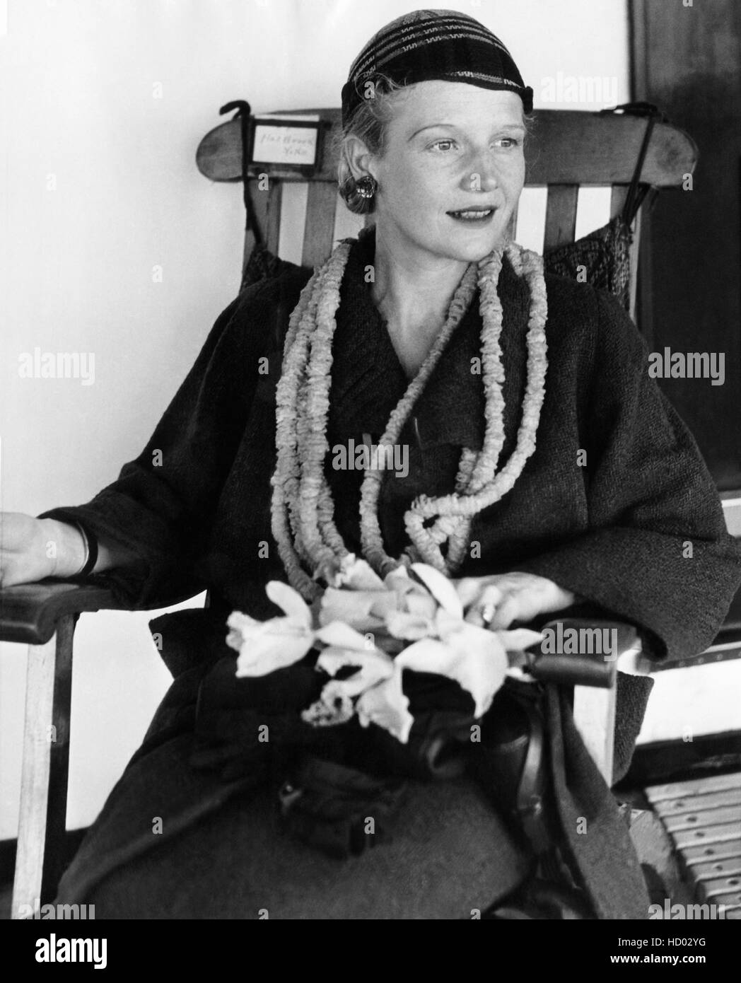Ann Harding, vacationing in Honolulu, February 1935 Stock Photo - Alamy
