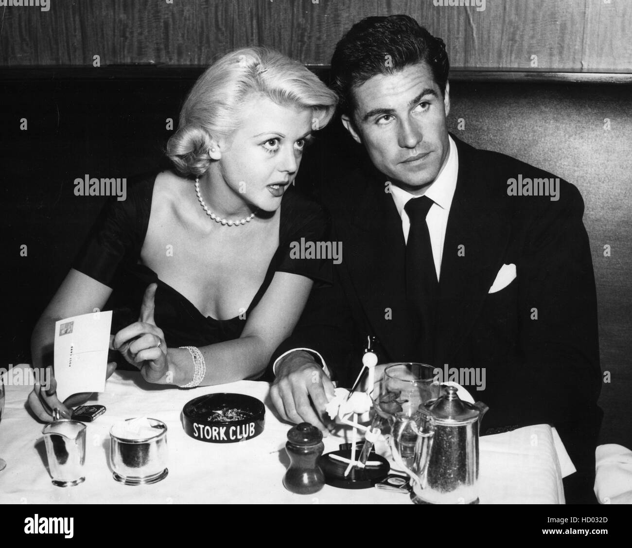 ANGELA LANSBURY, with husband Peter Shaw at the Stork Club, c. 1949 Stock Photo - Alamy
