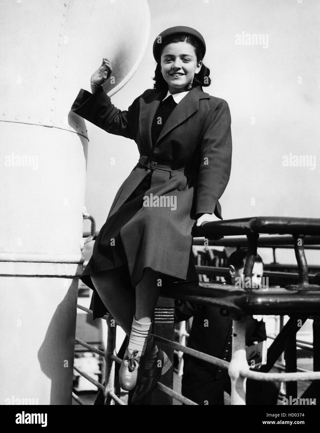 Fourteen-year-old Anna Maria Alberghetti, arriving in New York on the ...