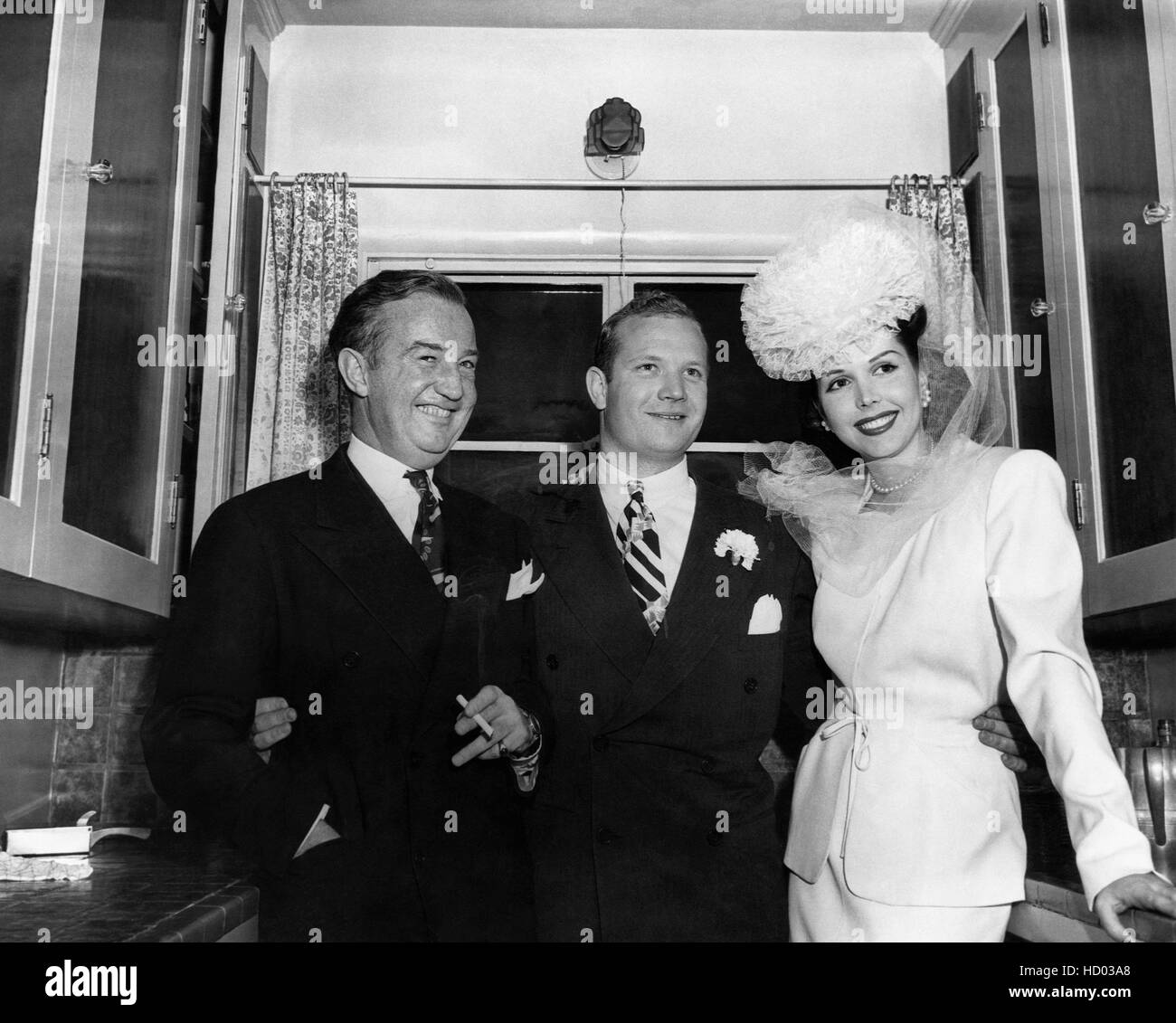 Ann Miller, right, with her first husband, Reese L. Milner, center, at ...