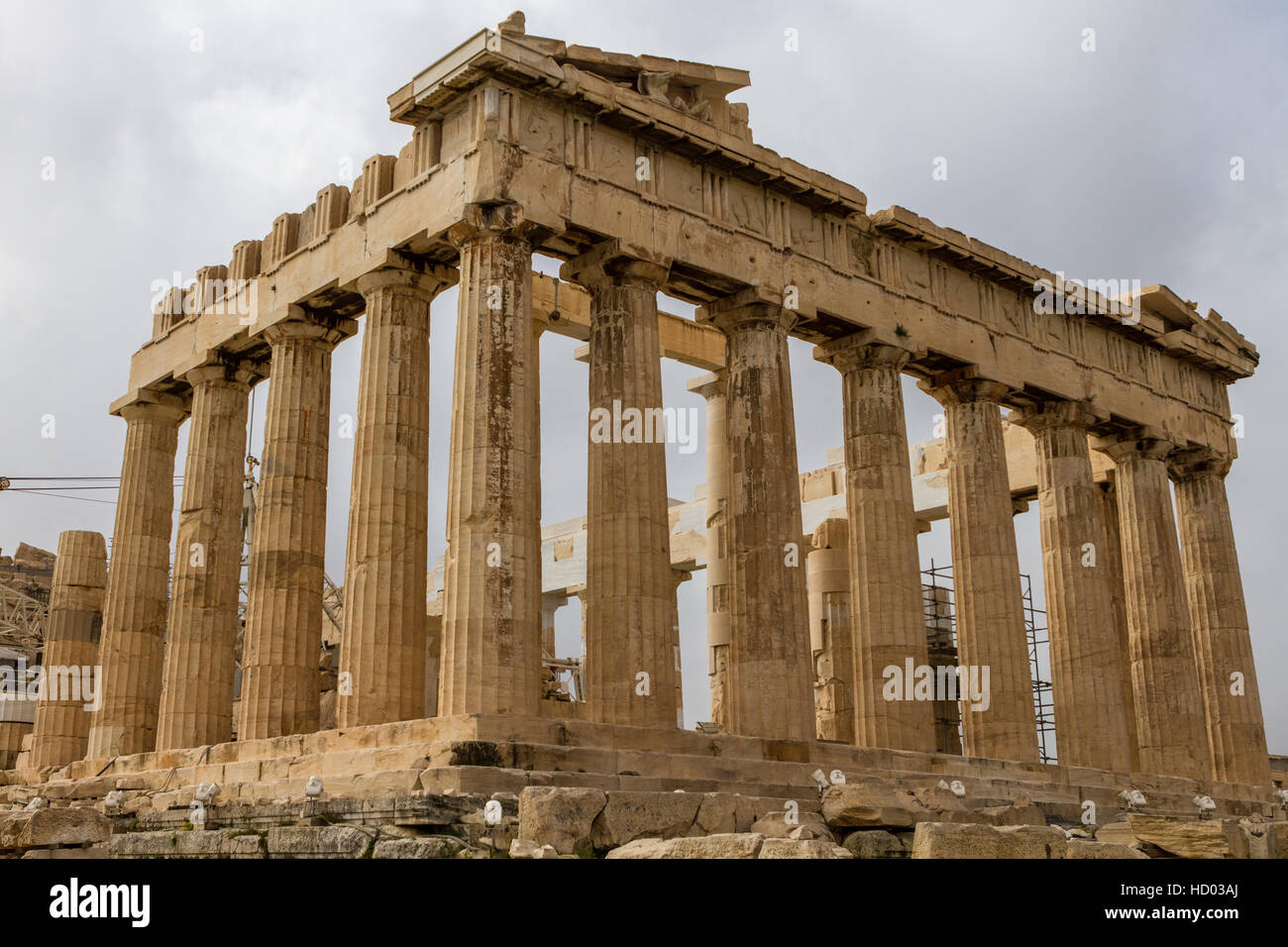 ATHENS, GREECE - caryatids at Erechtheum of Parthenon in Athens Greece ...
