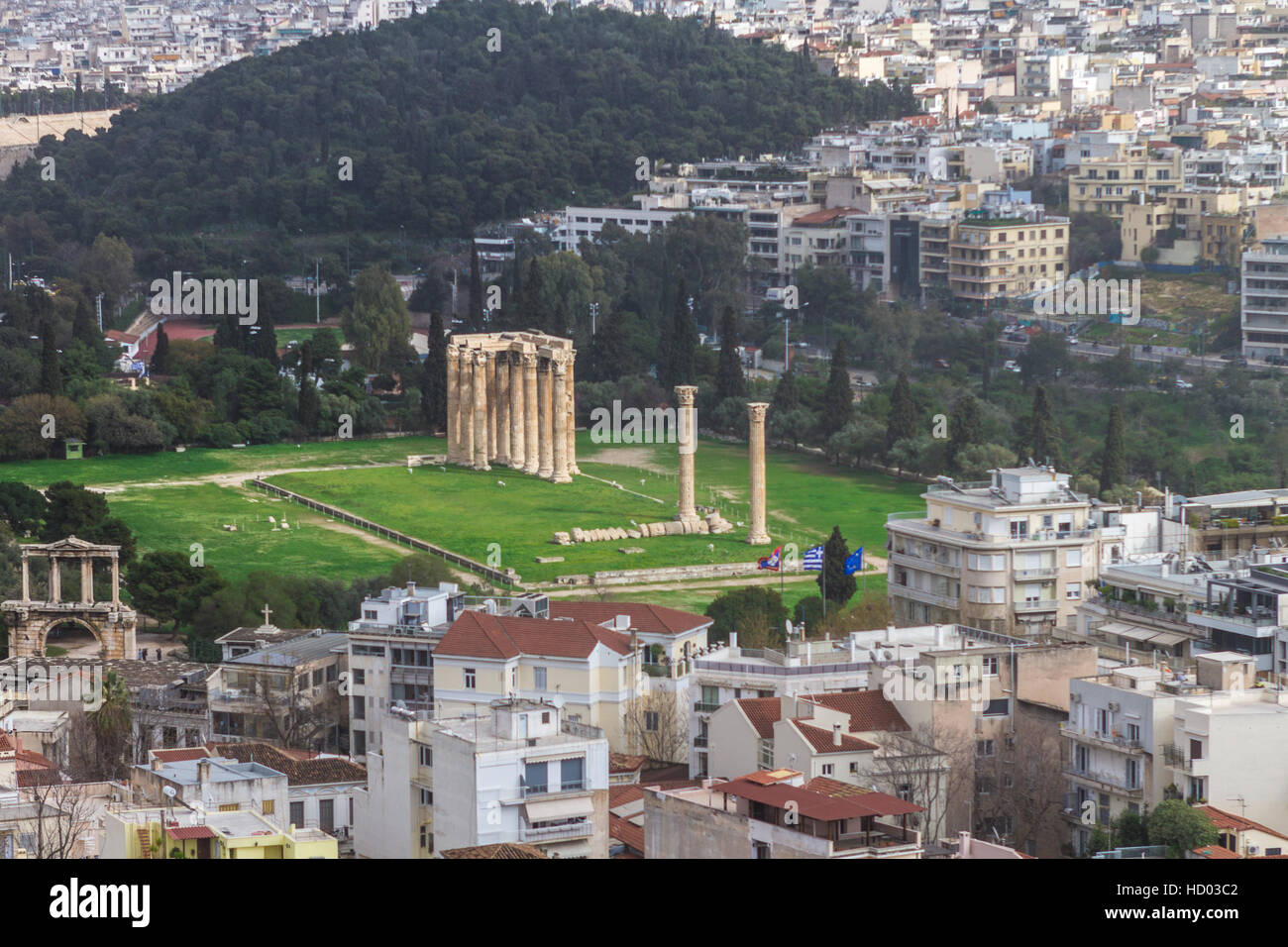 ATHENS, GREECE - caryatids at Erechtheum of Parthenon in Athens Greece ...