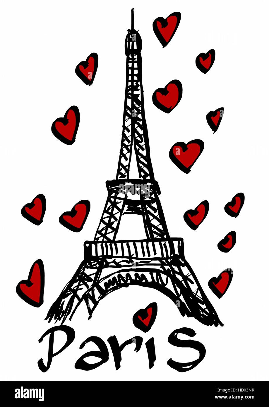 City of love paris art Cut Out Stock Images & Pictures - Alamy