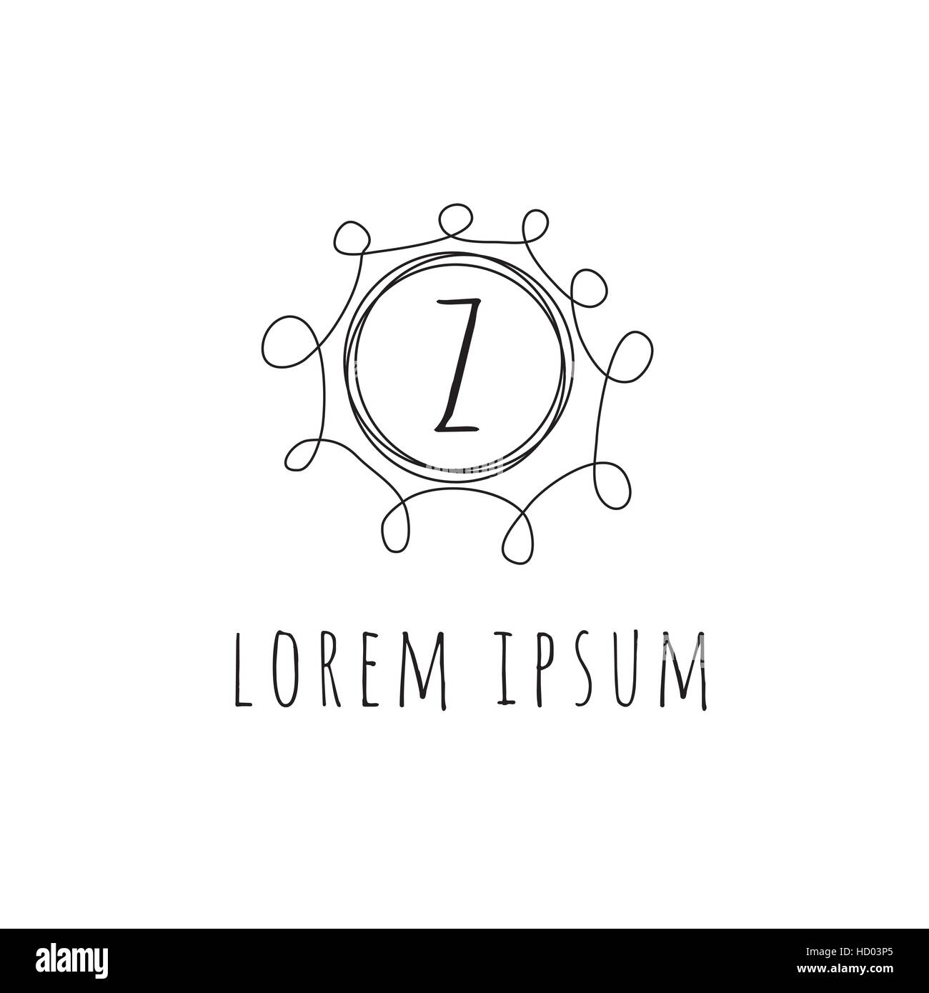 Set letter logo vector Black and White Stock Photos & Images - Alamy