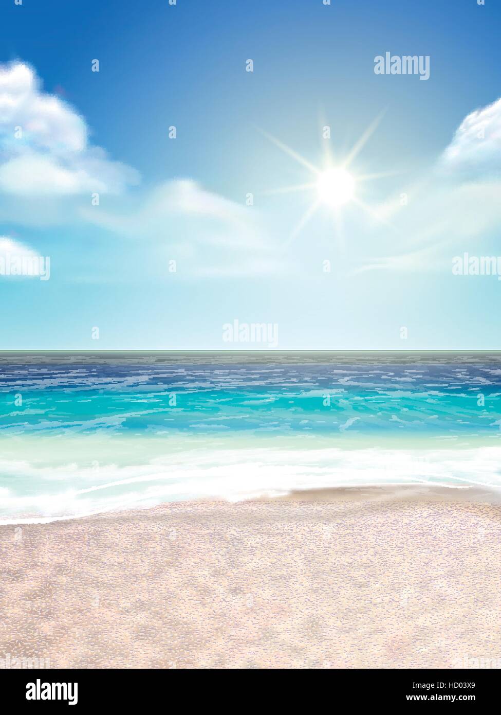 beautiful sand of beach scene background with great weather Stock ...