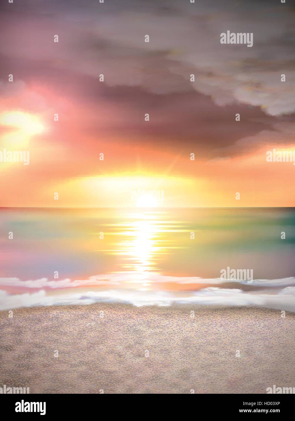 Beautiful dramatic scenery scene Stock Vector Images - Alamy