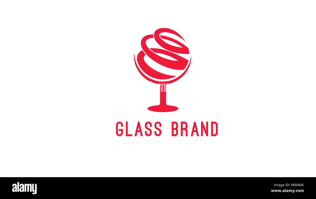 Glass vector logo design template Stock Vector Image & Art - Alamy