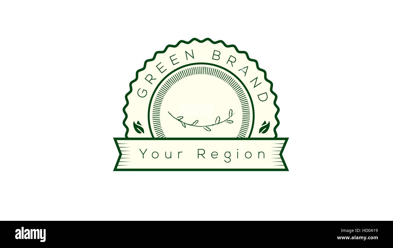 Green branch vector logo design template Stock Vector Image & Art - Alamy