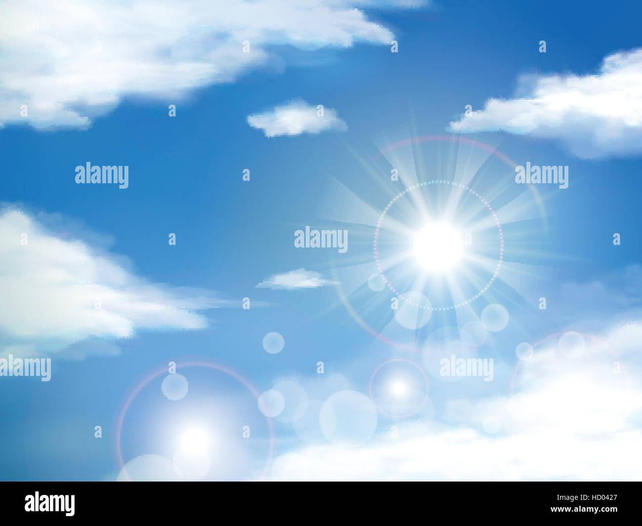 blue sky with clouds background in great weather Stock Vector Image ...