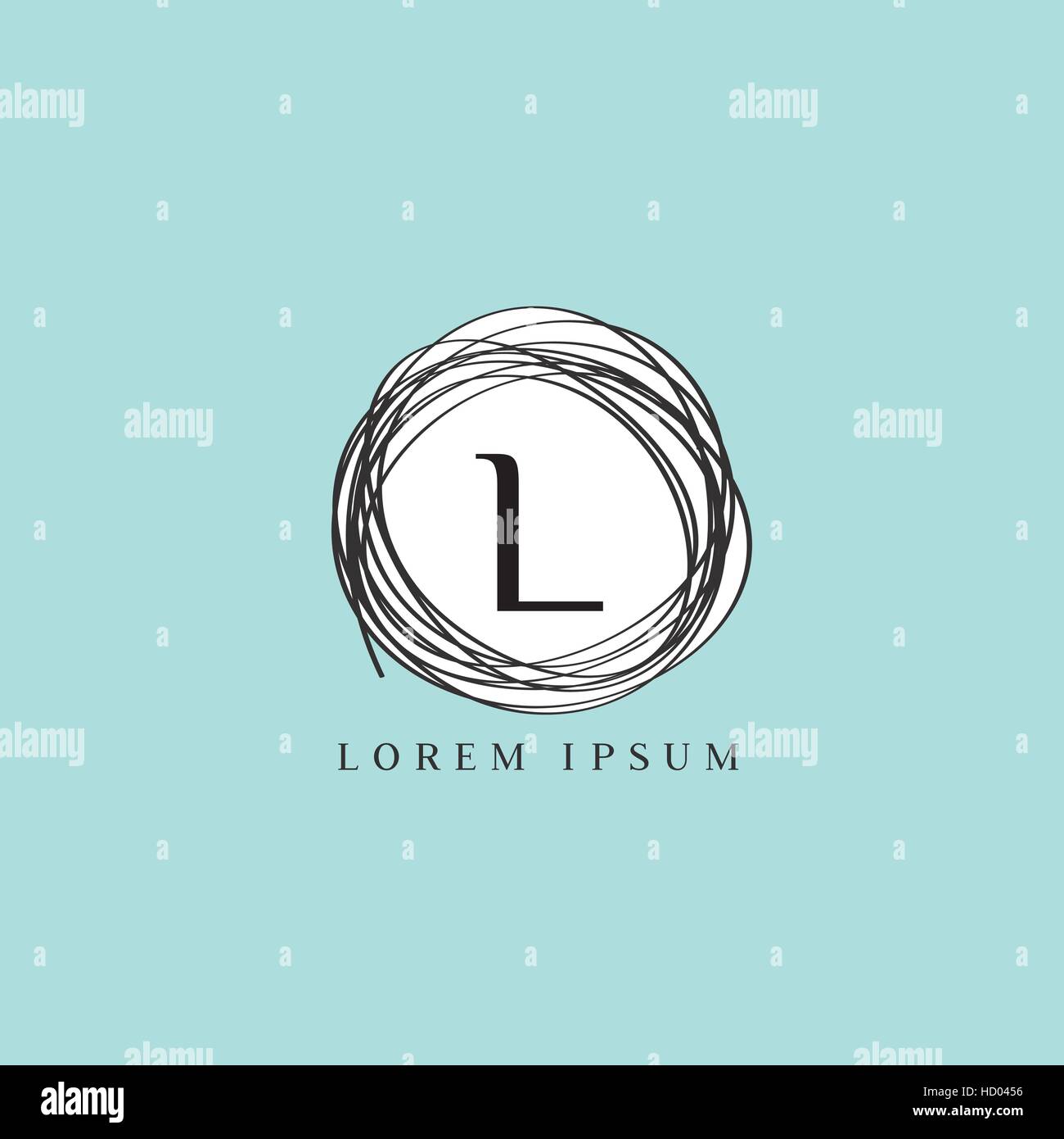 L letter vector logo design template. Geometric monogram (sign, symbol ...