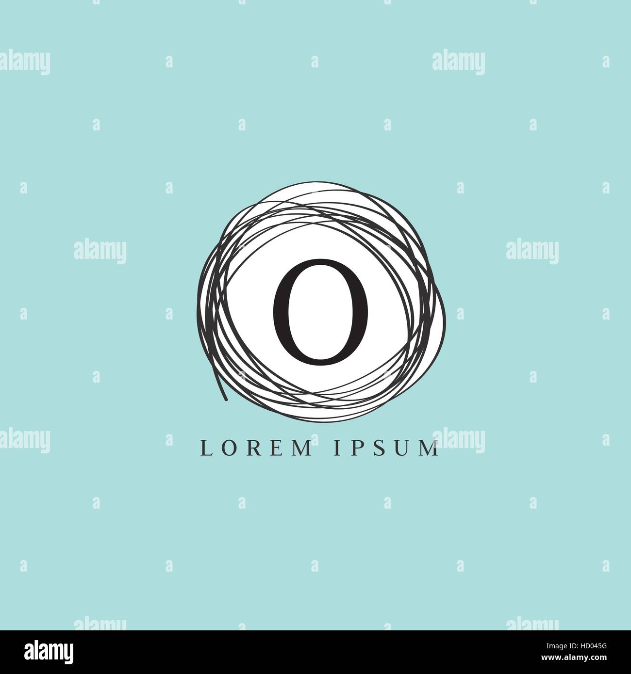 O letter vector logo design template. Geometric monogram (sign, symbol ...