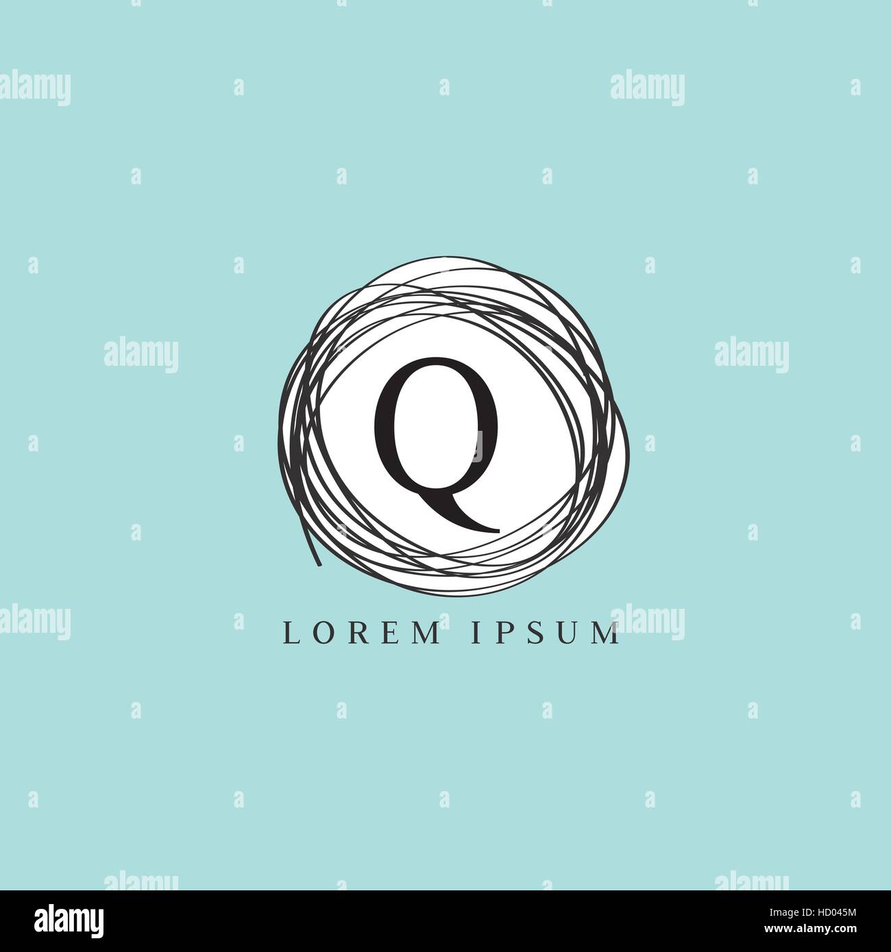 Q letter vector logo design template. Geometric monogram (sign, symbol ...