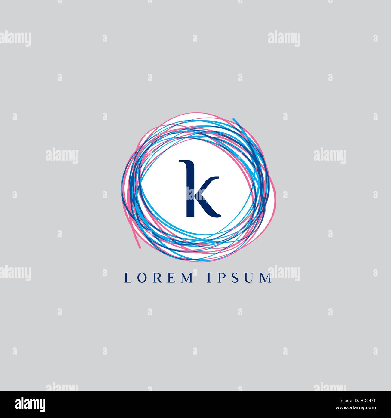 k letter vector logo design template. Geometric monogram (sign, symbol ...