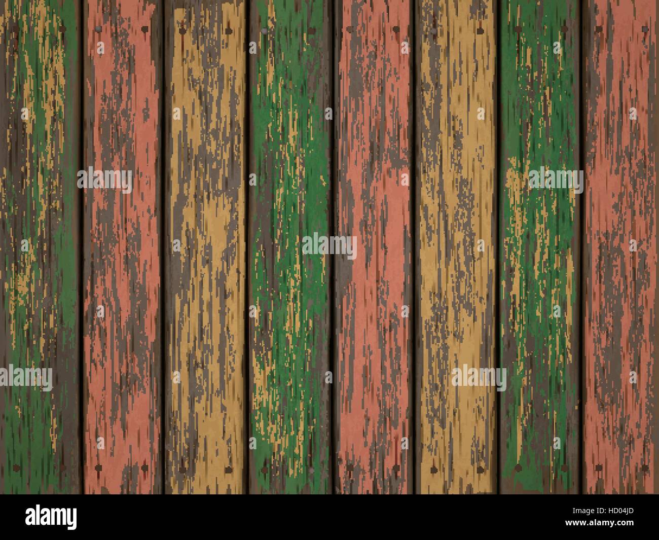 close-up look at colorful retro wooden texture background Stock Vector ...