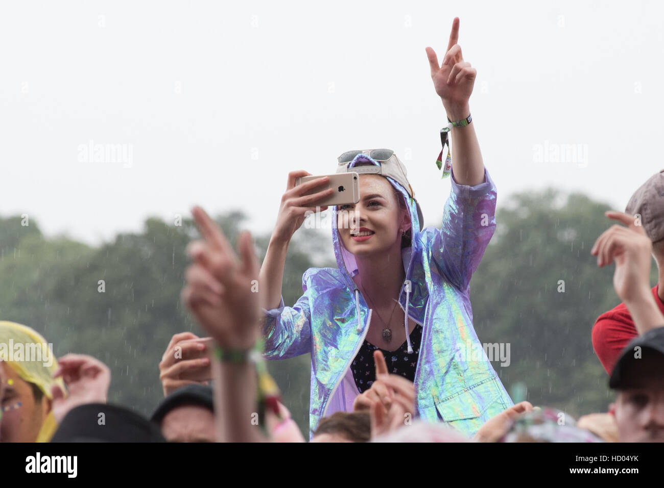 Atmosphere in the rain at V Festival 2016 Featuring: Atmosphere, Guest ...