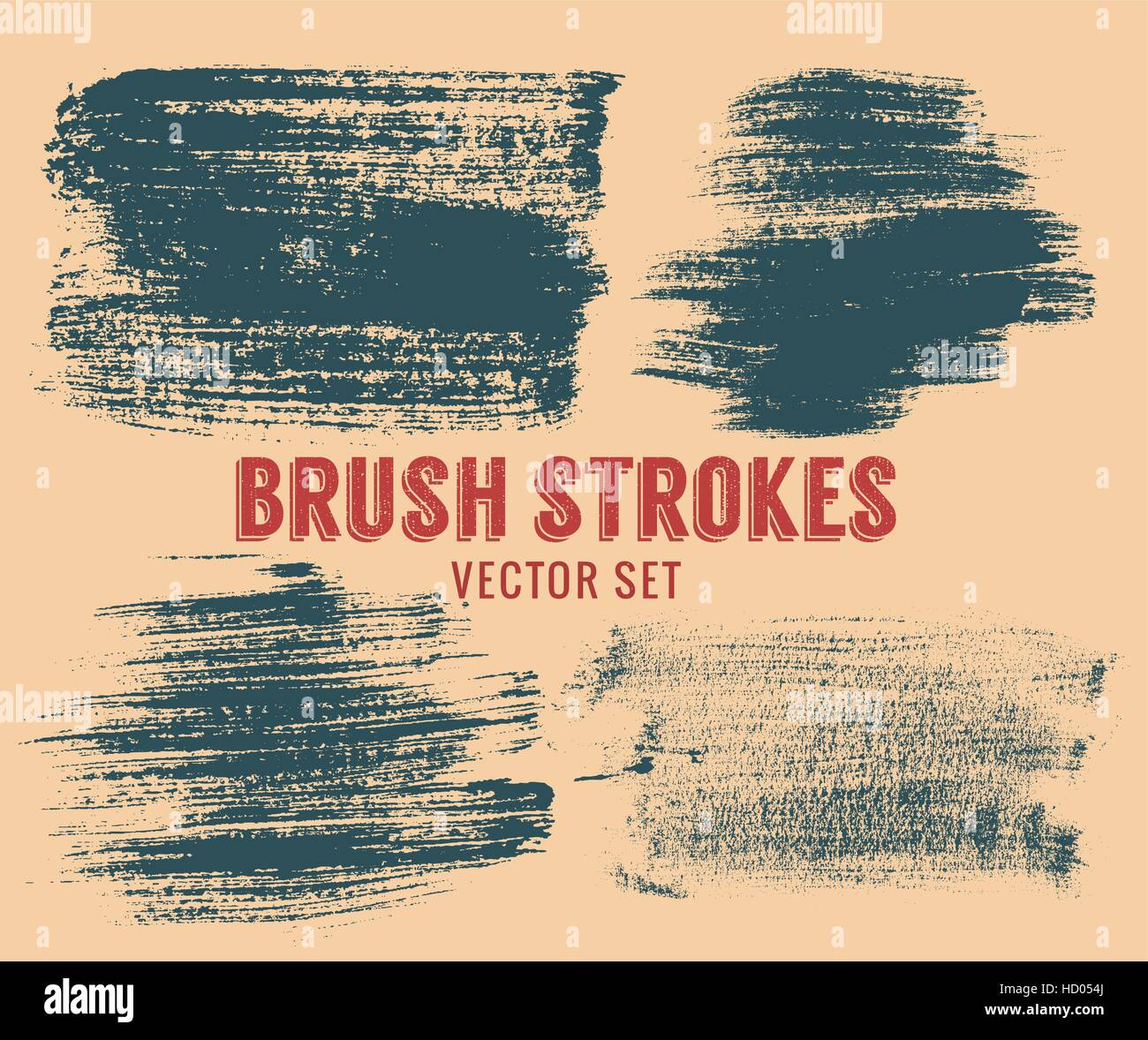 Set of vector brush strokes. Colour is editable Stock Vector Image ...