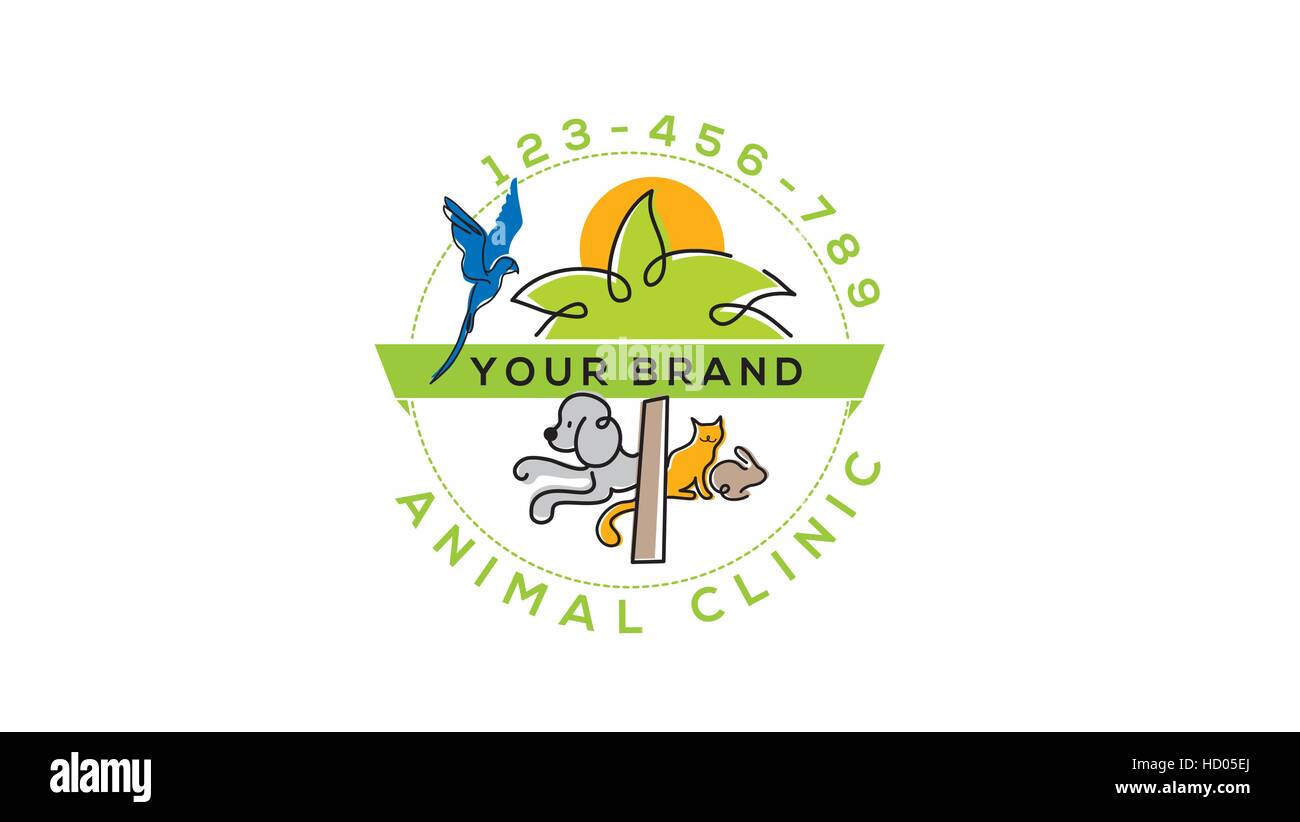 Veterinary vector logo template. Pets care logo Stock Vector Image ...