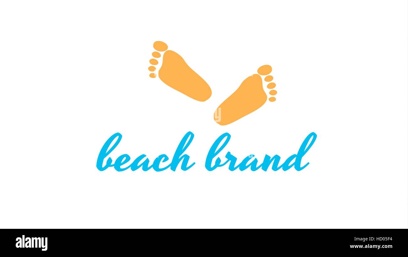 Beach brand vector logo design template Stock Vector Image & Art - Alamy