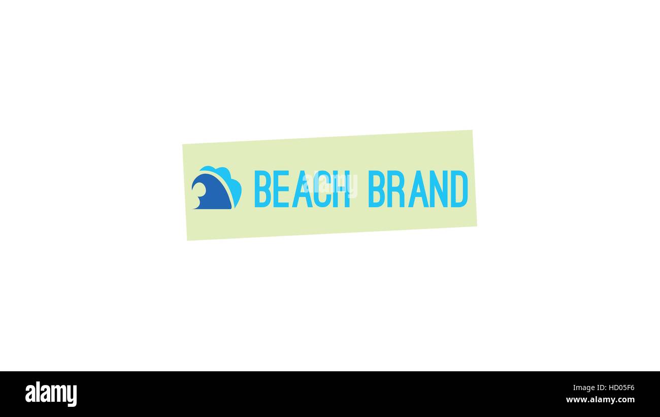 Beach waves brand vector logo design template Stock Vector Image & Art ...