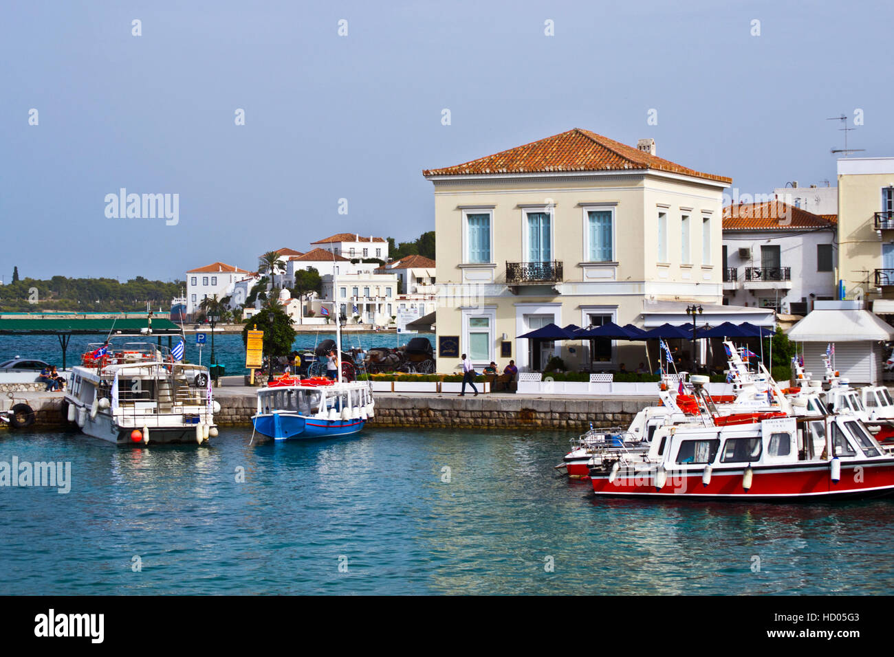 europe, greece, saronic gulf, spetses, islant, dapia Stock Photo - Alamy