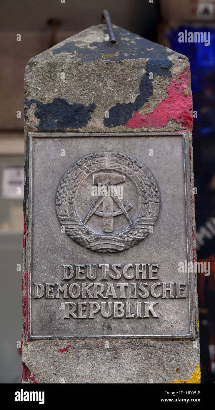 GERMANY - Berlin DDR GDR border sign photo by Sean Sprague Stock Photo ...